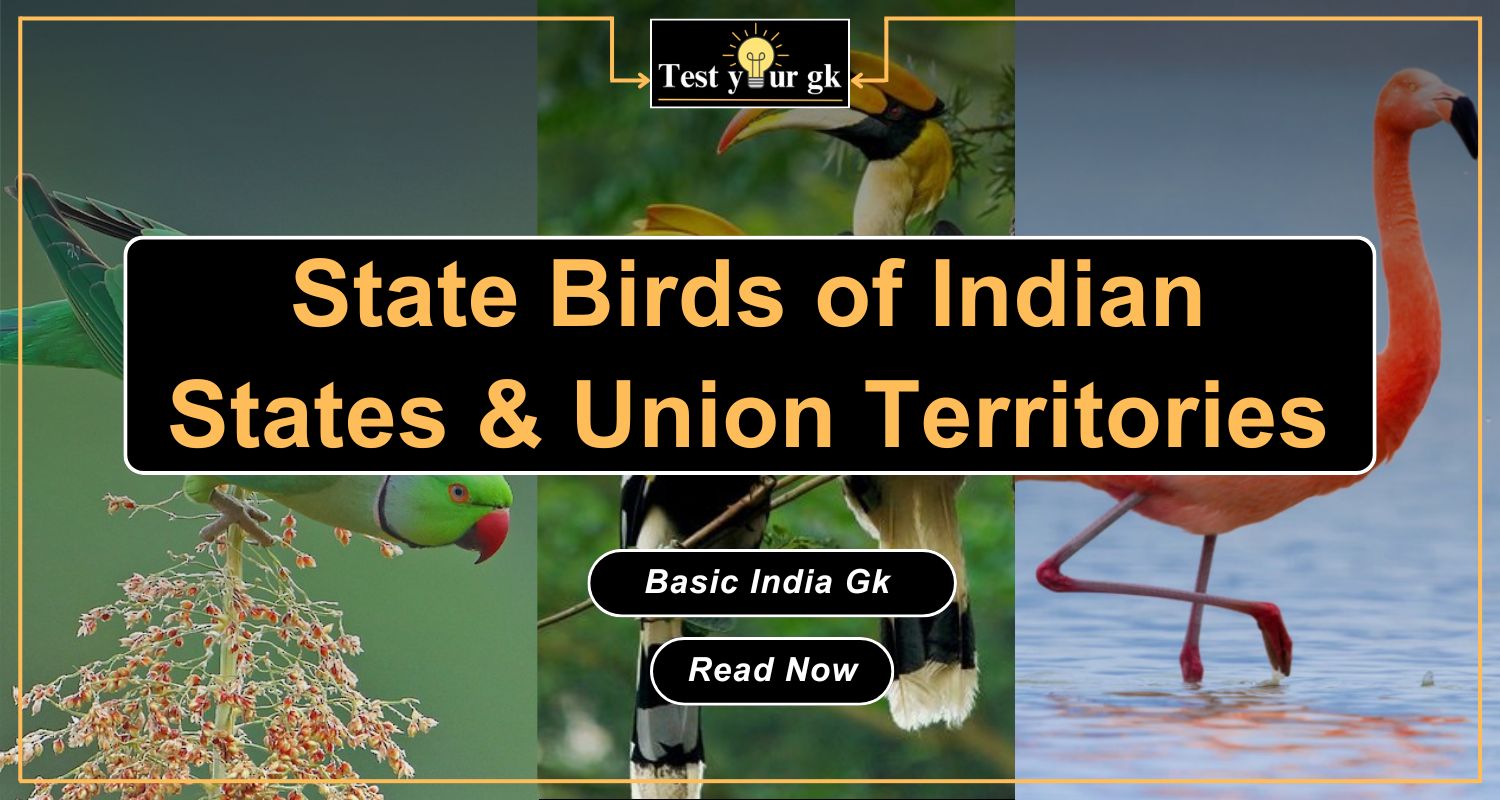 State Birds of Indian States and Union Territories with Scientific ...